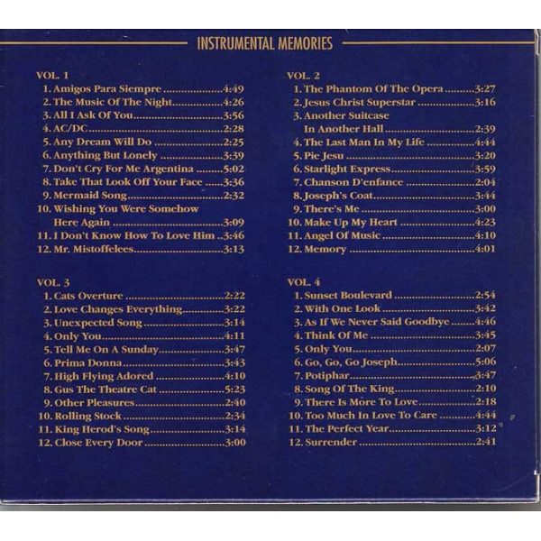 Andrew Lloyd Webber Collection - Instrumental Memories ( 4 cd )